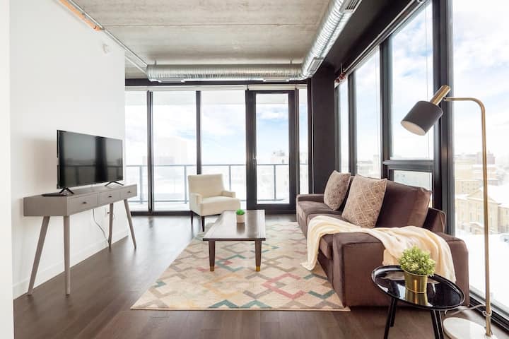 ⭐️Stunning View|2 King Beds|gym|canada Life Centre⭐️ - ウィニペグ
