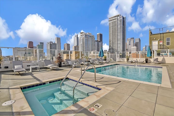 Chic 1br Dtla Condo W/ Rooftop Gym, Pool & Bbq Acc - Los Ángeles, CA