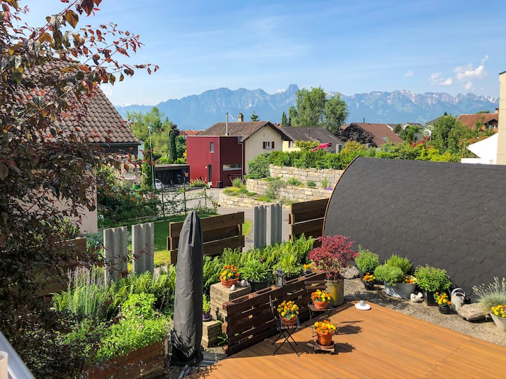 Ferienhaus Zulg - Doppelzimmer Mit Gartenblick - Thun