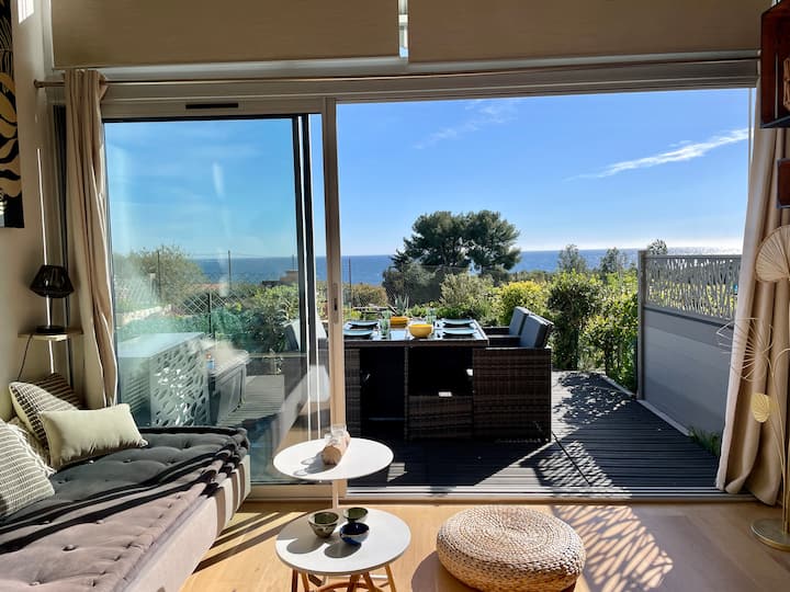 Vue Mer, Jardin, Clim, Piscine, Parking Privé - Bandol