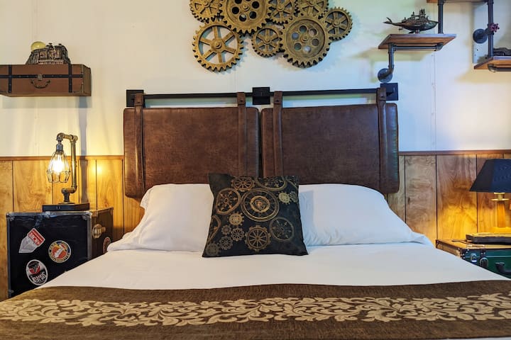 Steampunk Train At Olympic Railway Inn - Sequim, WA