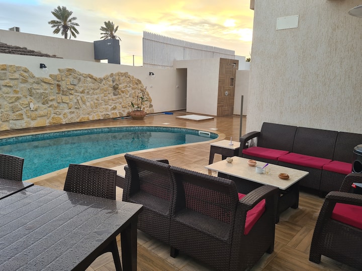 Villa Plein Pied Piscine Tezdaine Proche Lagune - Djerba