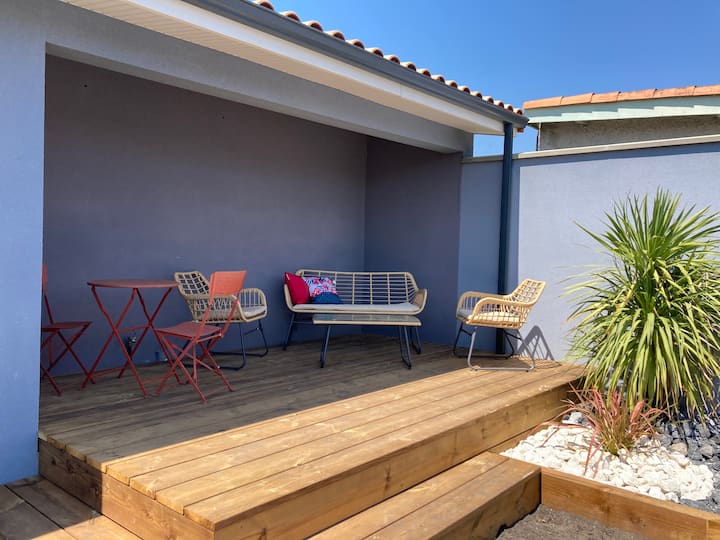 Guest House Avec Terrasse En Bois - Le Haillan
