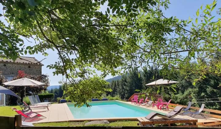 Grand Gîte, Confort, Nature, Piscine, Dépaysement - Ardèche