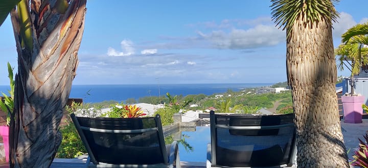 Villa Oceane Piscine Superbe Vue Océan ***** - Saint-Pierre