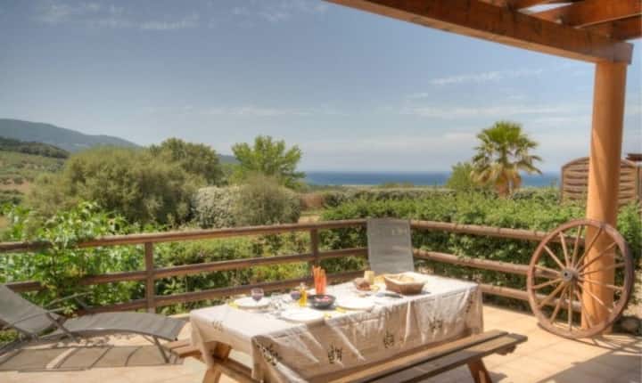 Le 694 Villa Du Domaine Tavaria Avec Vue Mer - Propriano