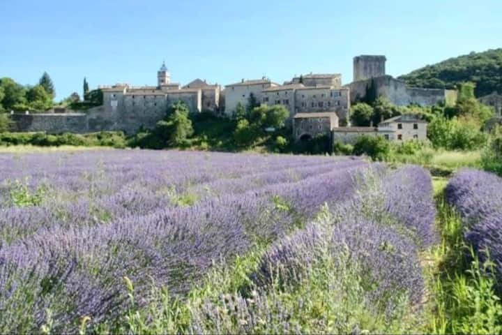 Maison En Pierre Dans Village Médiéval De Montclus - Barjac