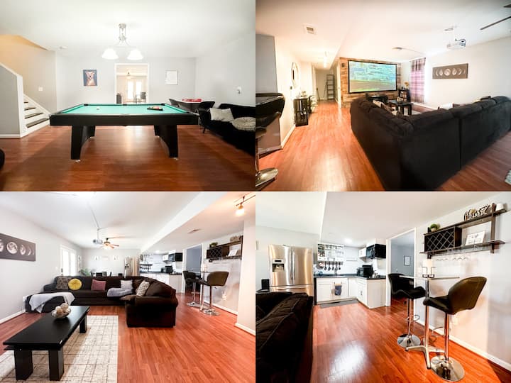 Cute 2-brm Basement Apt With Pool Table N Theater - 萊星頓市