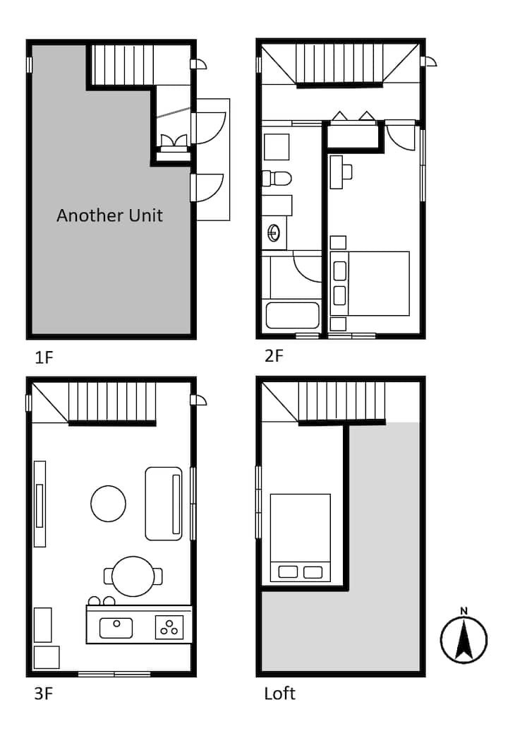Ichigaya-yanagicho House W/ Queen & Double Beds - Shinjuku City