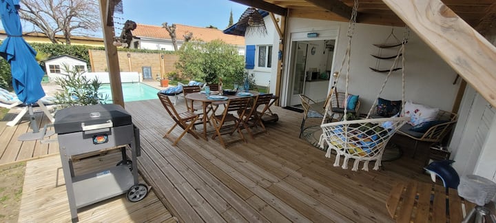 Maison Testerine   Avec Piscine Et Parking - Dune du Pilat