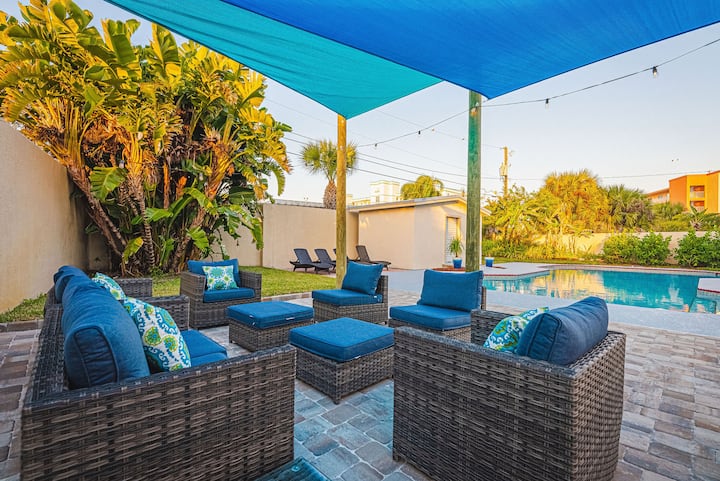 Pier Beach House! Heated Pool, Spa, Steps To Sand - Cape Canaveral, FL