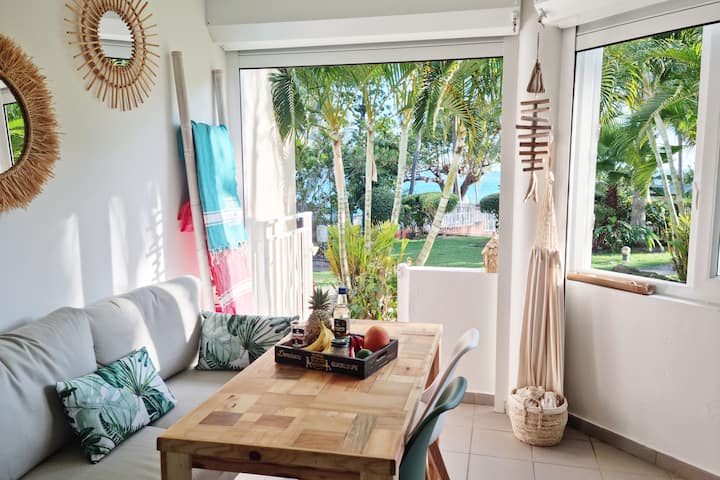 "Aimé Gwada", 40m De La Plage, Appt De 42m² Rdj - Guadeloupe