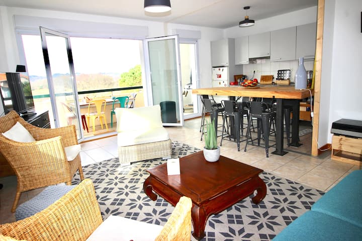 Appartement 3* Lumineux, Calme, Terrasse, Parking. - Hendaye