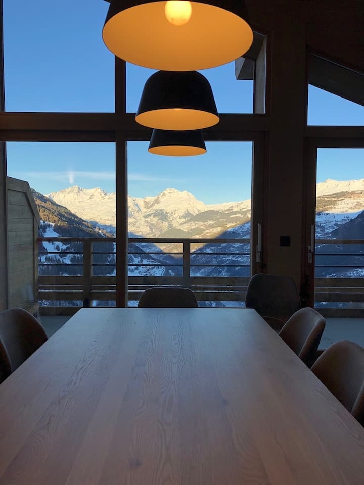 Superbe Loft Alpin Avec Vues Imprenables - Arc 2000