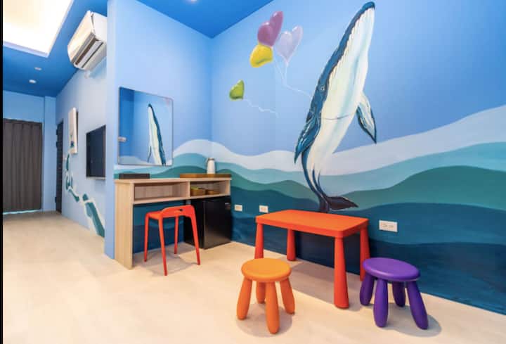 小田時光親子民宿-賞鯨四人房 - 五結鄉