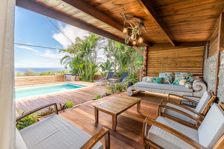Piscine Chauffée & Jacuzzi - Villa Esprit Nature - La Réunion