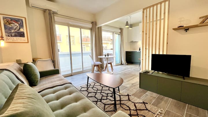 Charmant Studio Rénové, Climatisé Avec Balcon - Nizza