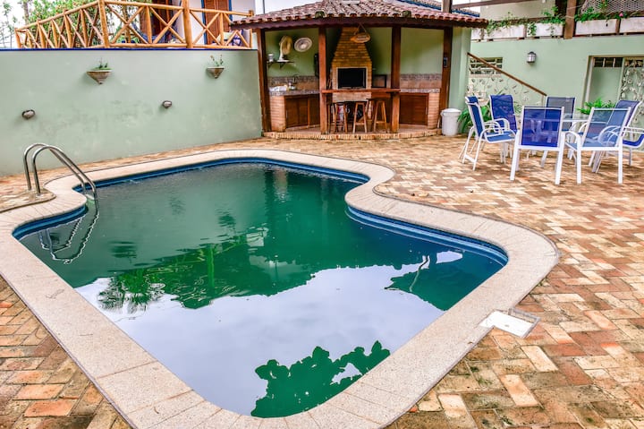 16 Pessoas 6 Suites Ar Cond Churrasq 300 M  Do Mar - Ilhabela
