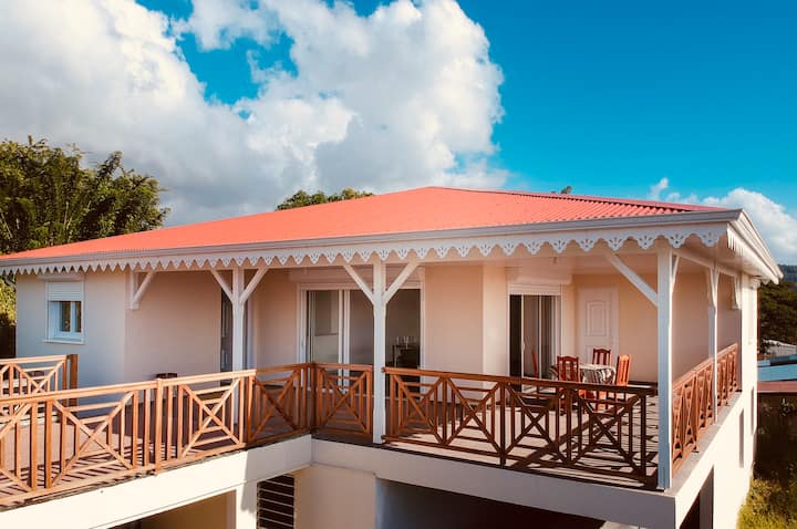 Belle Villa Vue Mer Des Caraïbes Et Montagne Pelée - Le Prêcheur