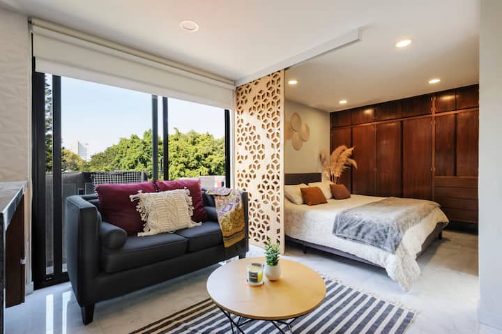 A/c In A Cozy Small Apt With Ks Bed, Smarttv&wifi - Città del Messico