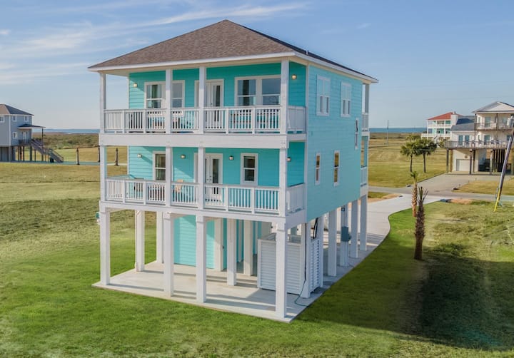 “Casa Galvy” 2022 New Home, Ocean And Bay Views 🏖 - Galveston