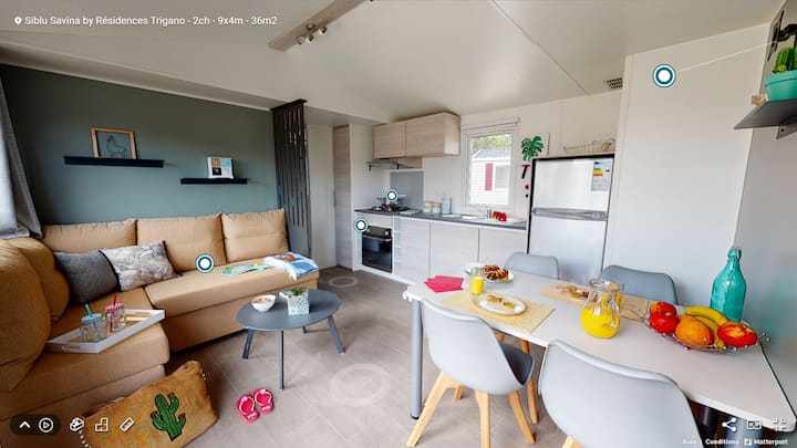 Mobil Home "Le Rimbaud" - 4/6 Pers - 2 Ch - 2 Sdb - Saint-Jean-de-Monts