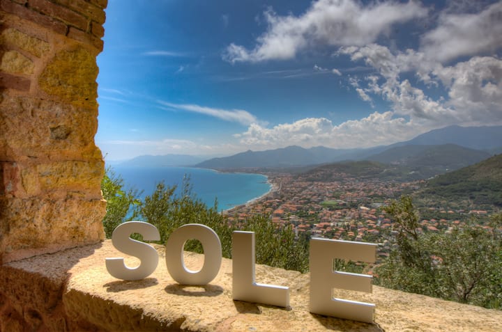 Villa Sole Stupenda Vista Mare A Verezzi - Noli