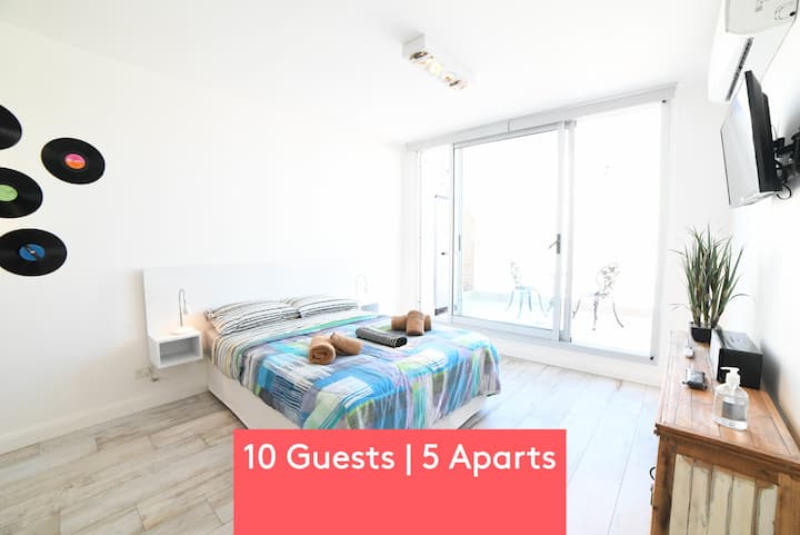 10 Guests, 5 Aparts, Balcony And Views - Buenos Aires