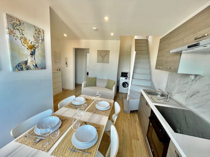 Le Scandinave : Duplex, Parking Gratuit, Centre - Lens