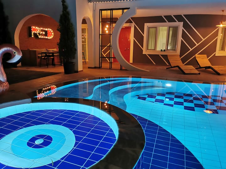 Red Premium Loft// ÖZel Havuz+jakuzi̇+çocuk Havuzu - Kundu