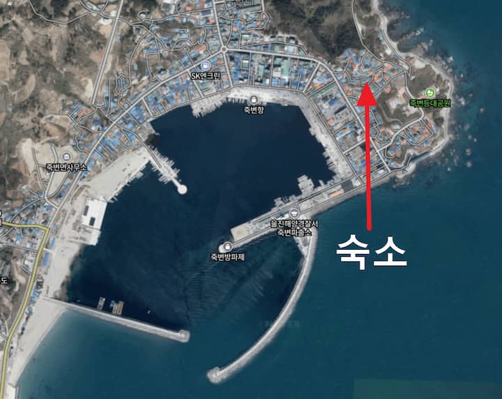 죽변 단체는 여기 2룸 최고의 뷰 두호수 예약시 25명까지 가능 - 울진읍