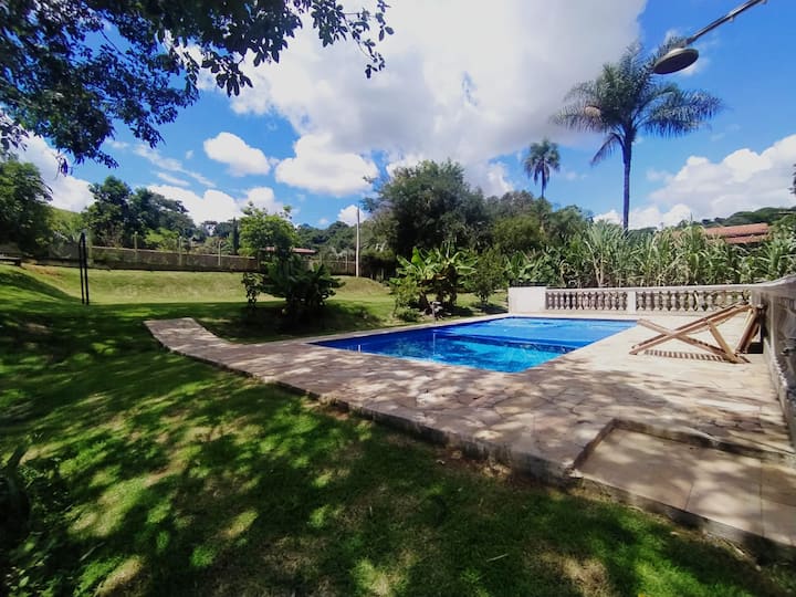 Casa De Campo Com Piscina E Cachoeira Privativa - Socorro