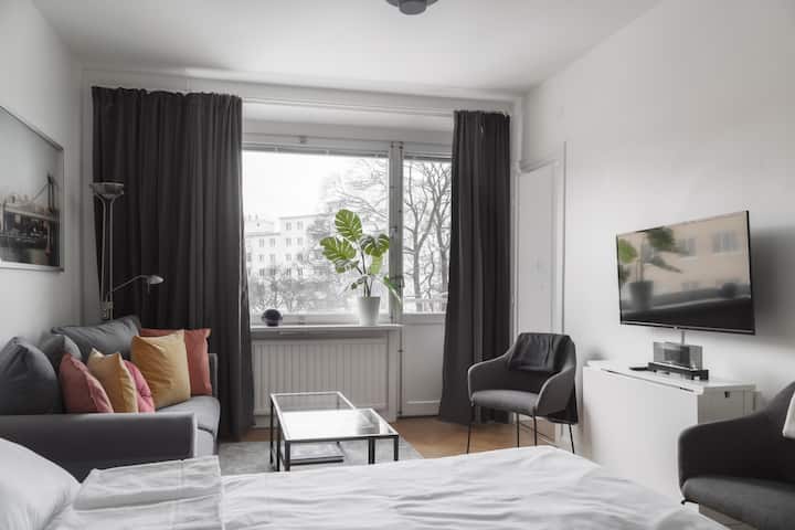 Scandinavian Studio W. Balcony In Gärdet - Stockholm