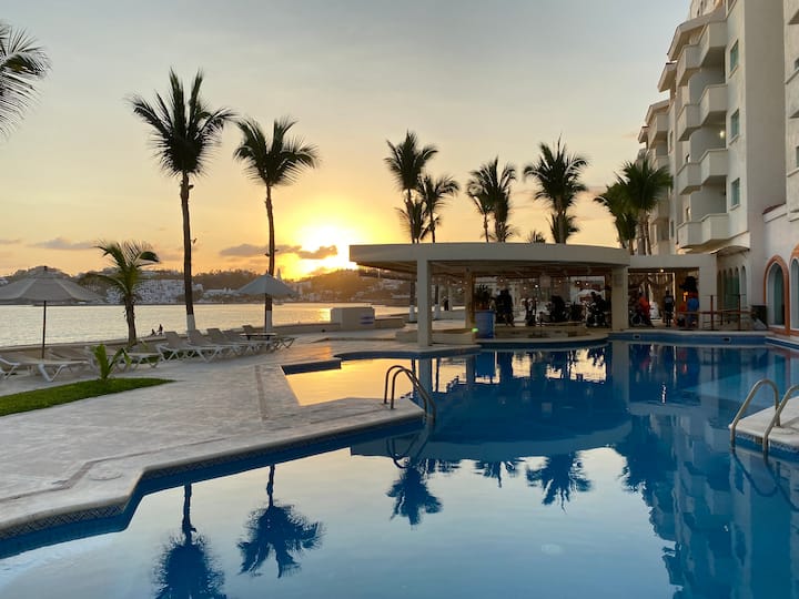 Cálida Habitación A Pie De Playa Excelente 1107a - Manzanillo, México