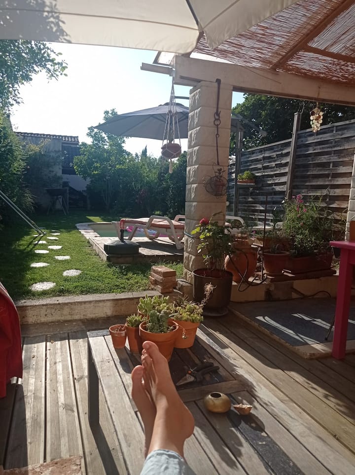 Maison Cosy Plein Centre Village Piscine Et Jardin - Rabastens