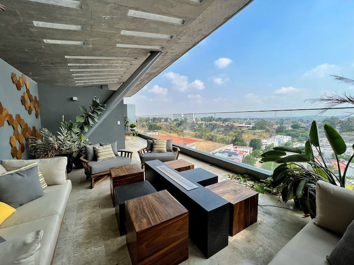 Penthouse De Lujo Vista Panoramica 2 Pisos, A/c - Zapopan