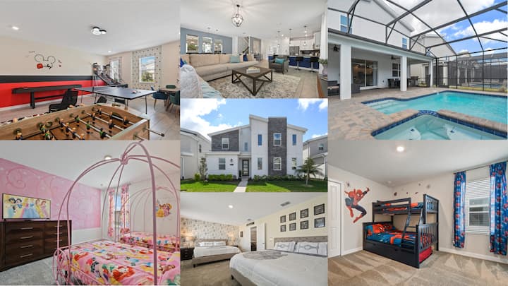 Once Upon A Time@storey Lake-9 Bedroom Disney Haven W/ Game Room & Private Pool! - Kissimmee, FL