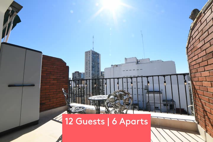 12 Guests 6 Apts Same Building - Buenos Aires