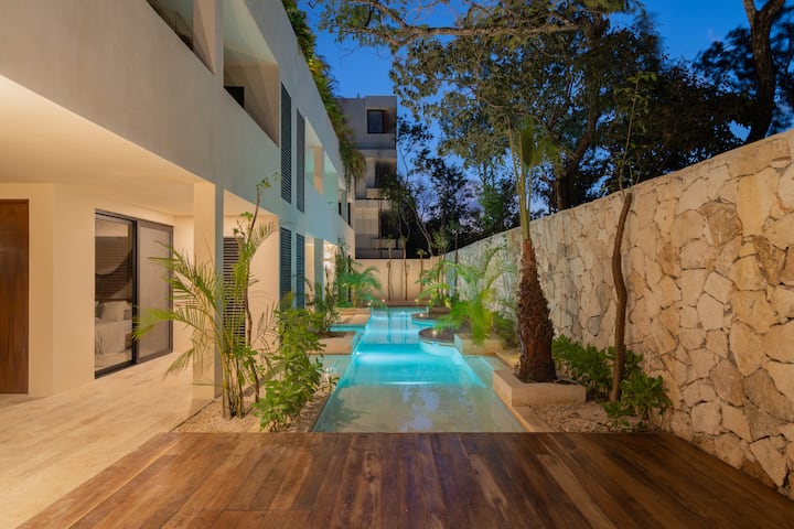 Luxury Apt Aldea Zama/ Private Pool/6 Ppl-103 Itza - Tulum