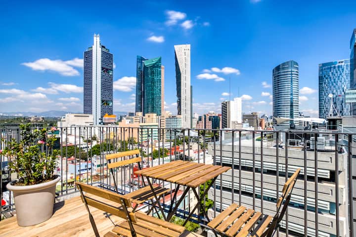 2br Reforma Retro-modern | Balcony | Gym - Ciudad de México