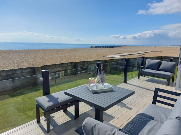 Luxury Sunset Lodge On Beachfront Panoramic Views - West Wittering