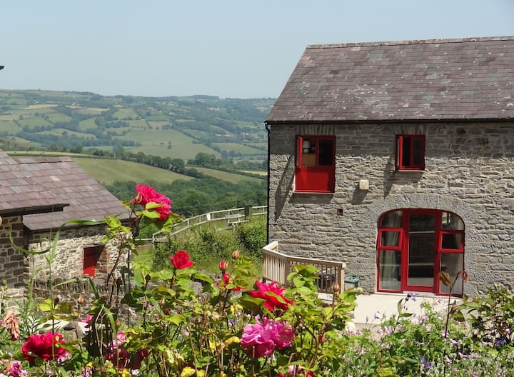 Old Cart House With Wood-fired Hot Tub & Views - Aberaeron