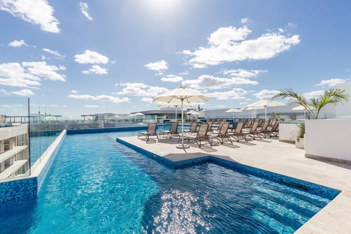 Stylish Ocean View From Roof-spa-gym Next Shopping - Playa del Carmen
