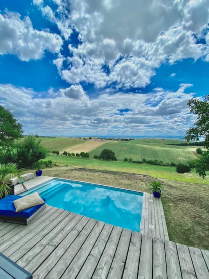Magnifique Villa Piscine Avec Vue Sur Les Pyrénées - Labarthe-sur-Lèze