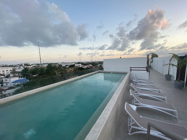 Departamento Amplio Y Cómodo 1 Rec, Wifi Rápido. - Playa del Carmen