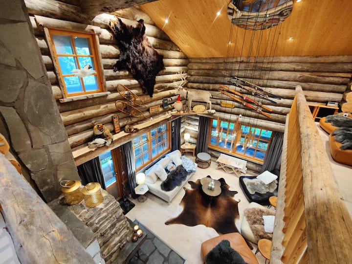 Beautiful 7 Bedroom Kelo Log Cabin in Levi - Cabins for Rent in Kittilä ...