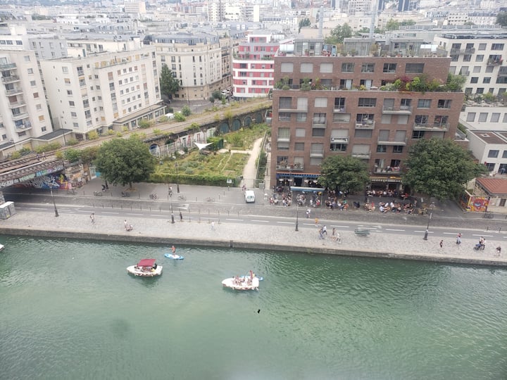Grand Appartement Au Bord Du Canal, Idéal Famille - Paris