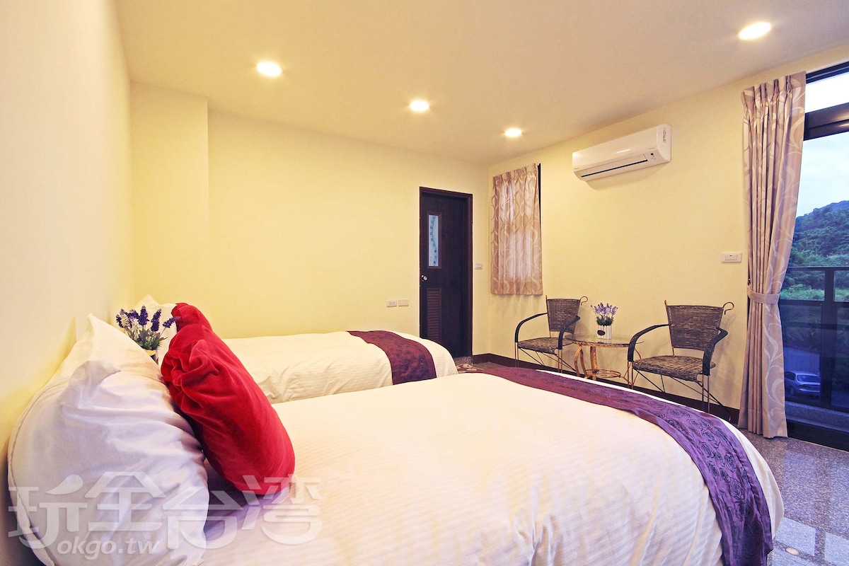 Chambre d'hôtes Sun Moon Lake/Chambre double classique/Deux petits lits ...