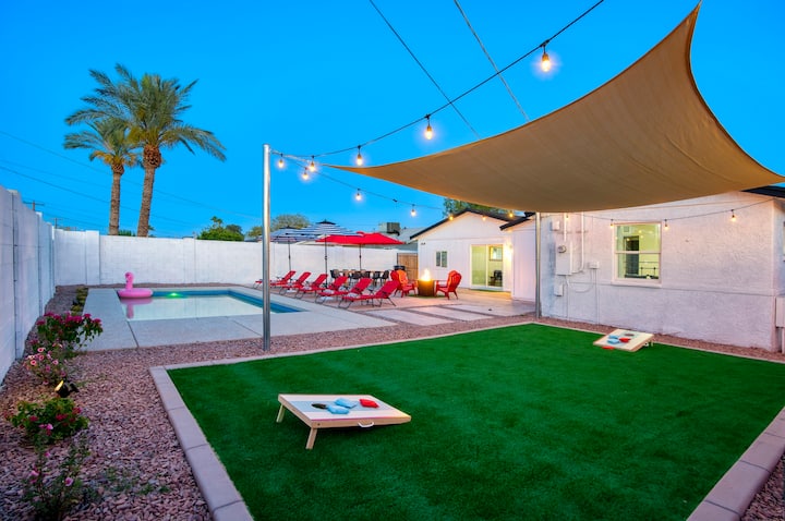 Near Scottsdale/airport: Pool, Fire Pit, Game Room - Phoenix, AZ