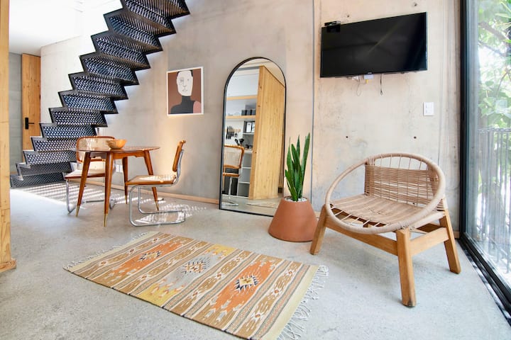 Poetry Meets Design - Loft W/ Private Roof Terrace - 墨西哥城